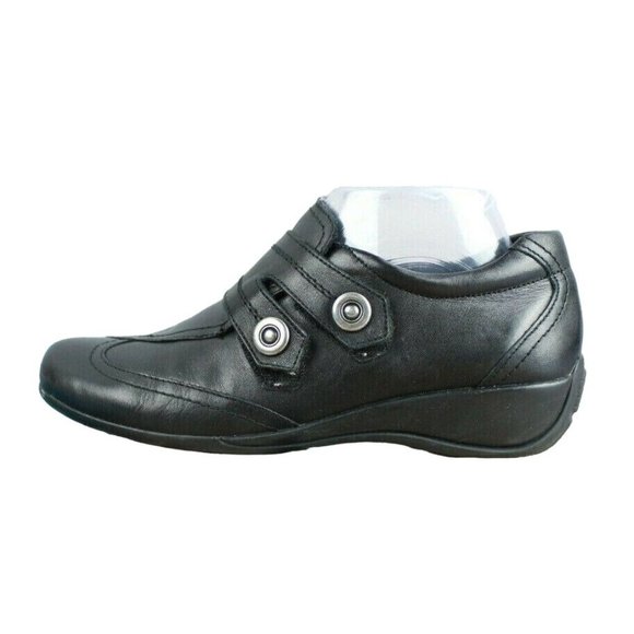 Remonte | Shoes | Remonte Womens Black Leather Double Strap Buttons ...